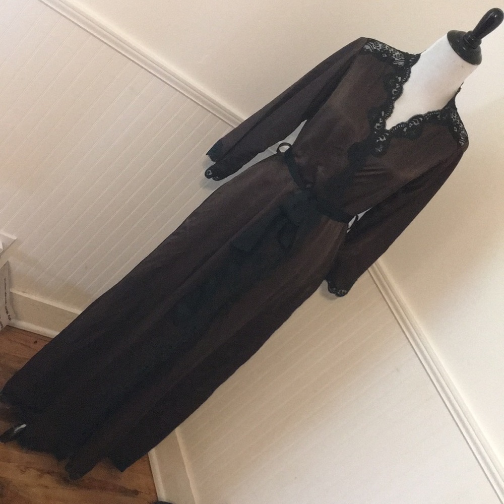 Vintage 1970’s Victoria’s Secret Long Satin Robe - Gem